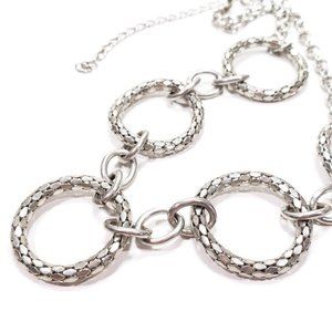 Unbranded | Jewelry | Silver Tone Circle Mesh Necklace 7 To 2 | Poshmark